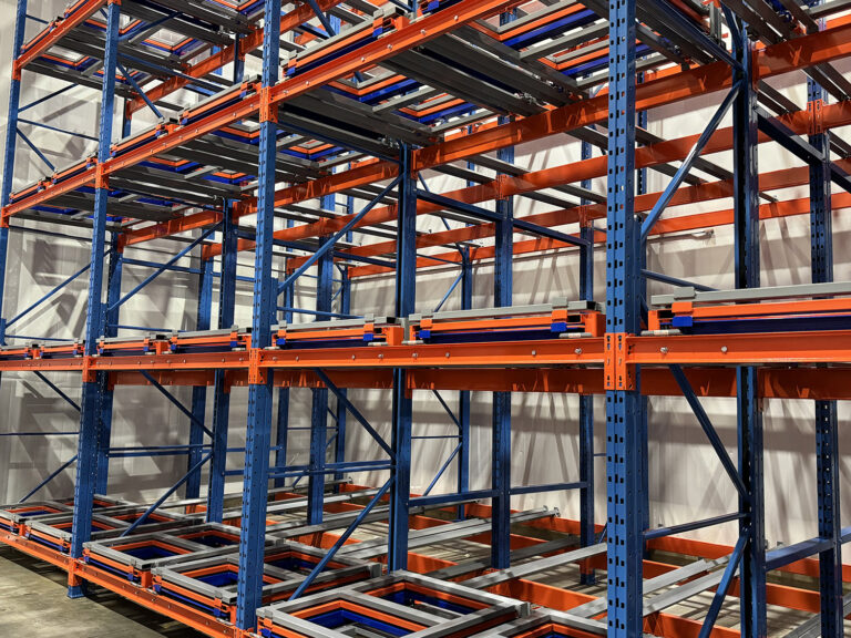 Pushback storage in warehouse Cooler - Pallet Racking Products and ...